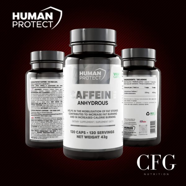 HUMAN PROTECT Caffeine Anhydrous 200mg – Suplementy oparte na badaniach ...